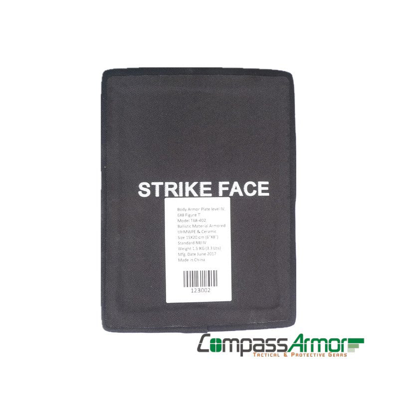 2pcs UHMWPE 6X8 Hard Armor Side Ballistic Plates level 4