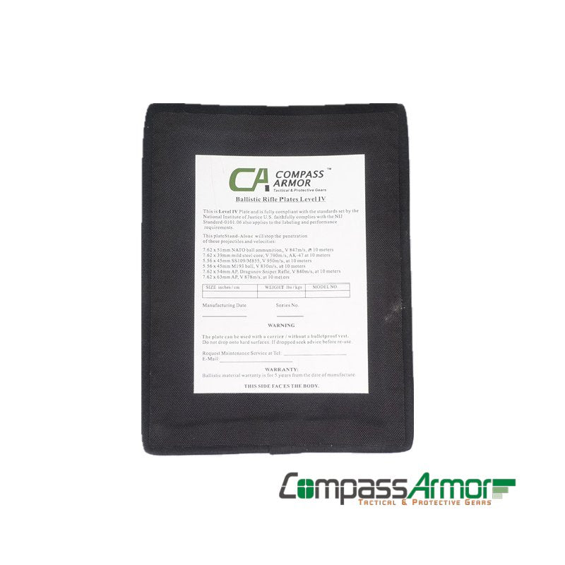 2pcs UHMWPE 6X8 Hard Armor Side Ballistic Plates level 4